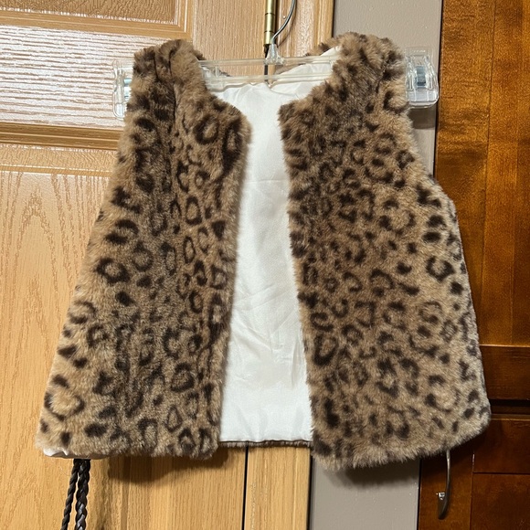 tgmax Europe | Shirts & Tops | Leopard Print Faux Fur Vest For Girls ...